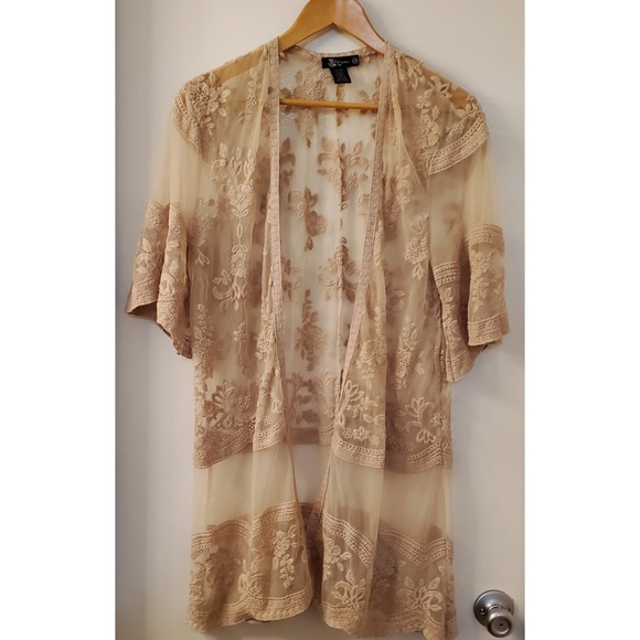 Miss Chievous | Sweaters | Miss Chevious Lace Kimono Cardigan Duster Sm ...